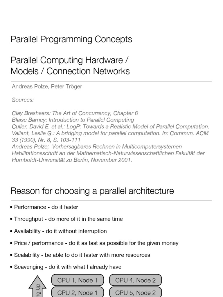 04 Hardware Pdf Parallel Computing Computer Cluster