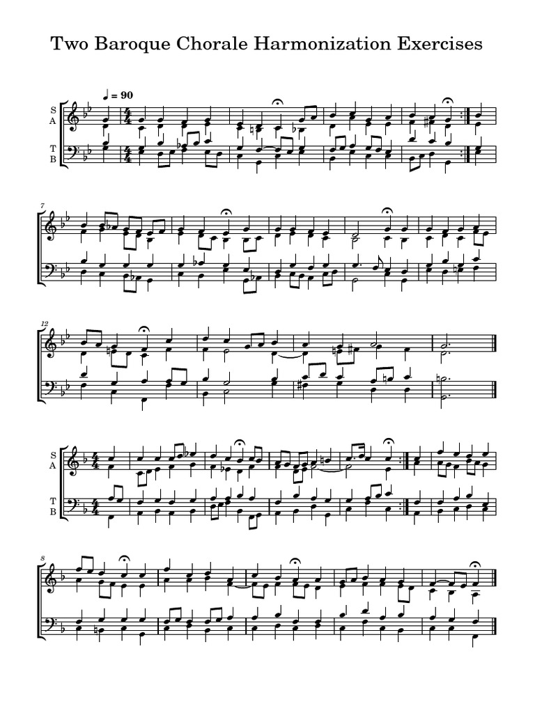 2 Baroque Chorale Exercises | PDF