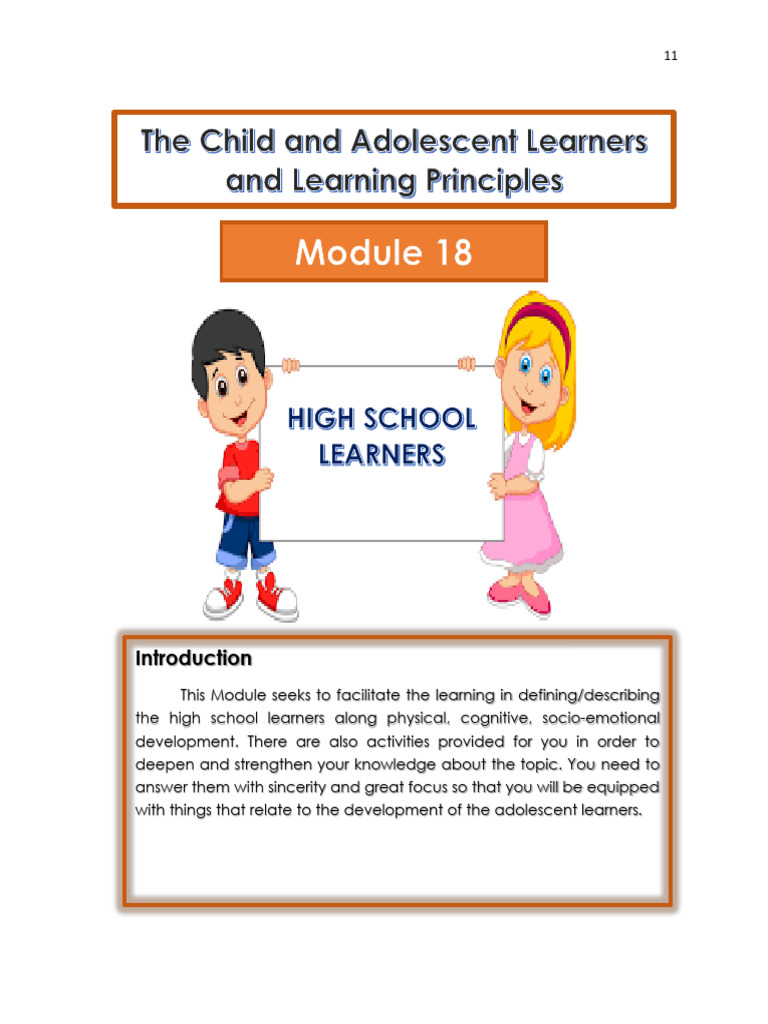 CALLP Module 18 | PDF | Adolescence | Emotions