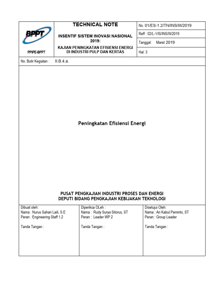 TN 01 Contoh Format | PDF
