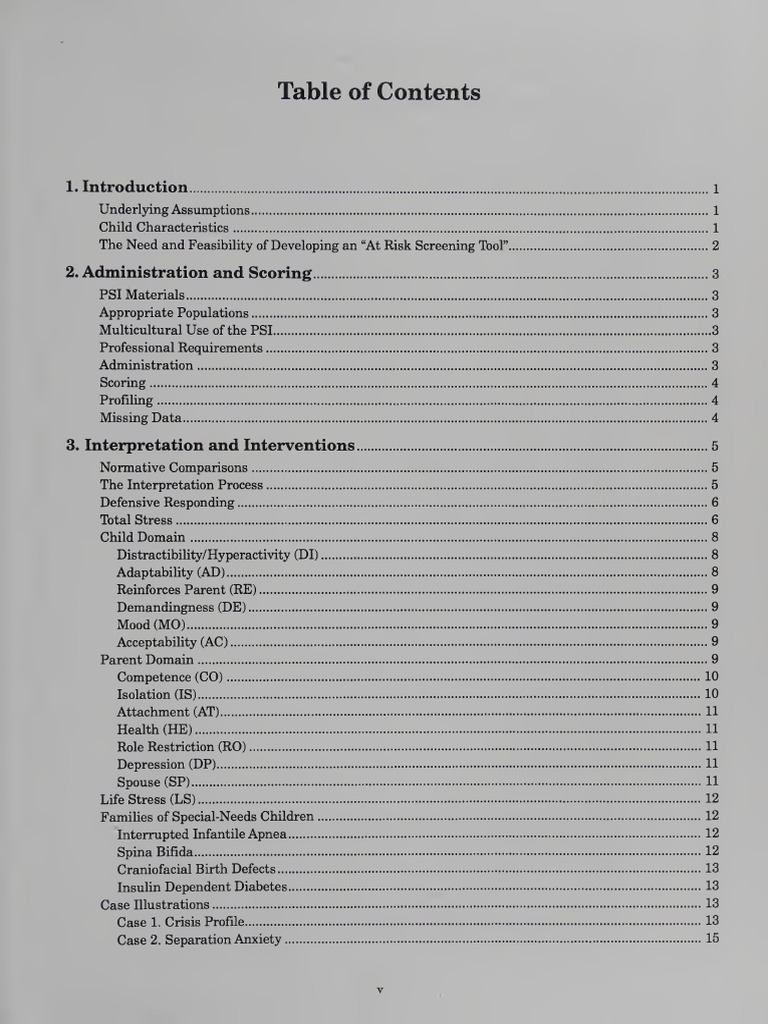 Parenting Stress Index-7-11 | PDF | Stress (Biology) | Autism Spectrum