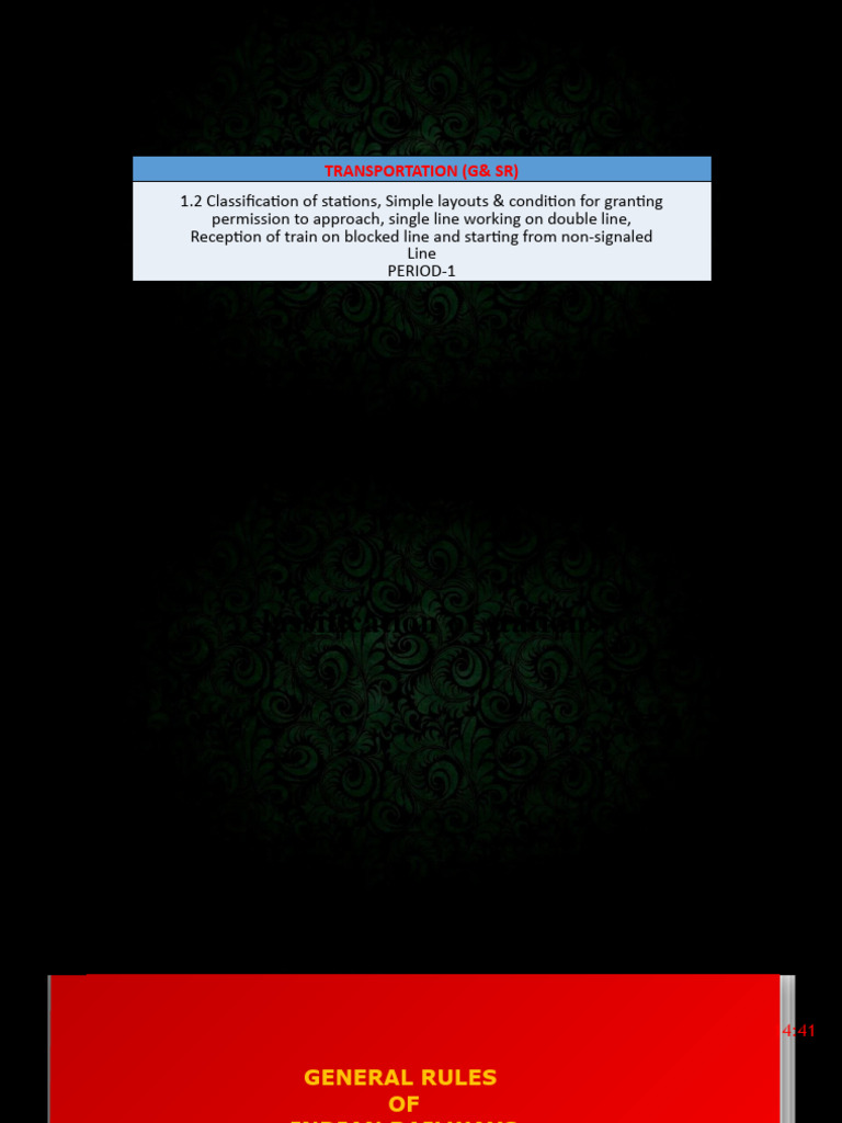 29.5 Classification of STN | PDF | Land Transport | Railway Safety