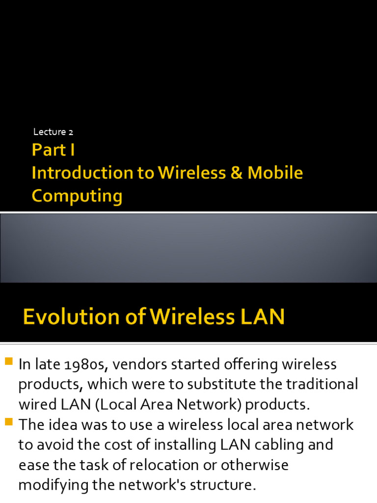 Mobile Computing Lecture3 | PDF | Wireless Lan | Computer Network