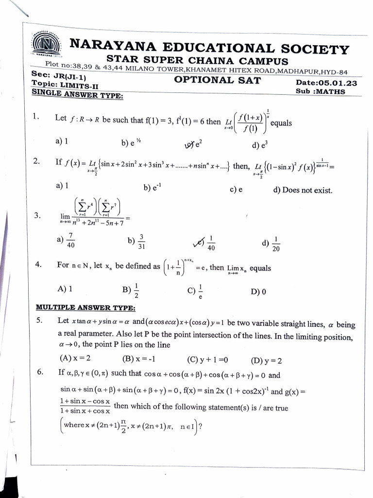 Limits | PDF | Mathematical Relations | Functions And Mappings