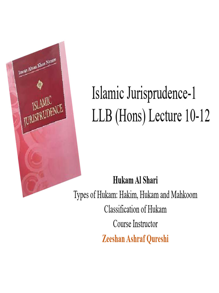 Lecture 10-12 (Hukam Al Shari) | PDF | Semitic Words And Phrases | Islamic Fundamentalism