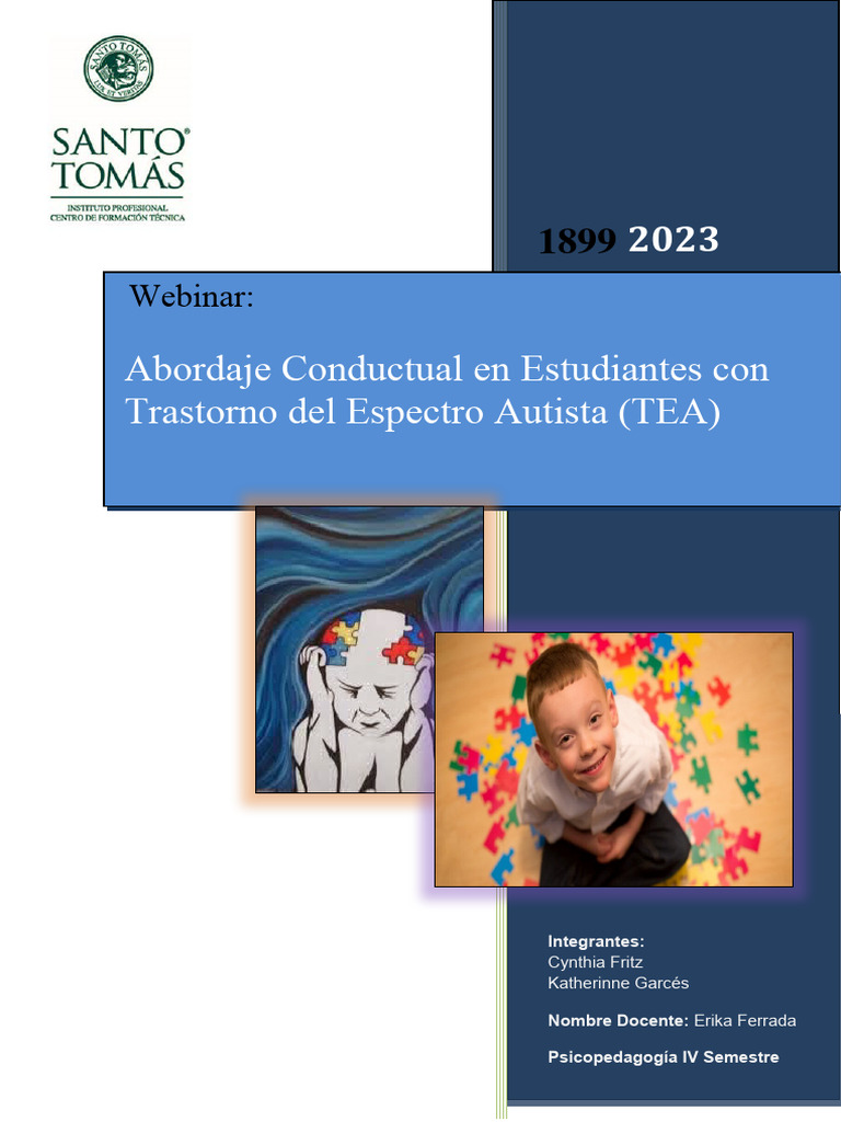 Webinar Sobre TEA | PDF | Espectro autista | Síndrome de Asperger
