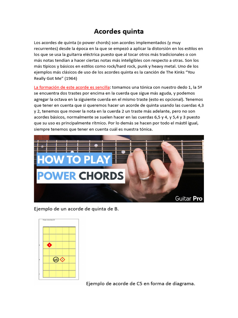 Acordes Quinta | PDF