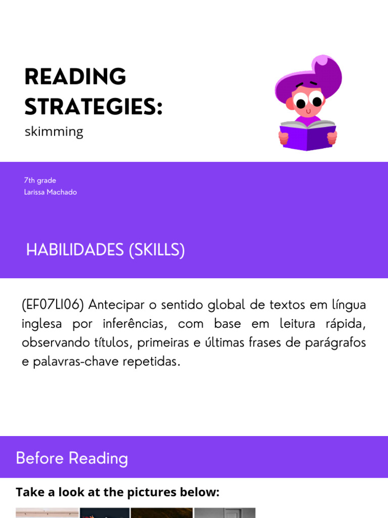 Reading Strategies Skimming and Scanning | PDF