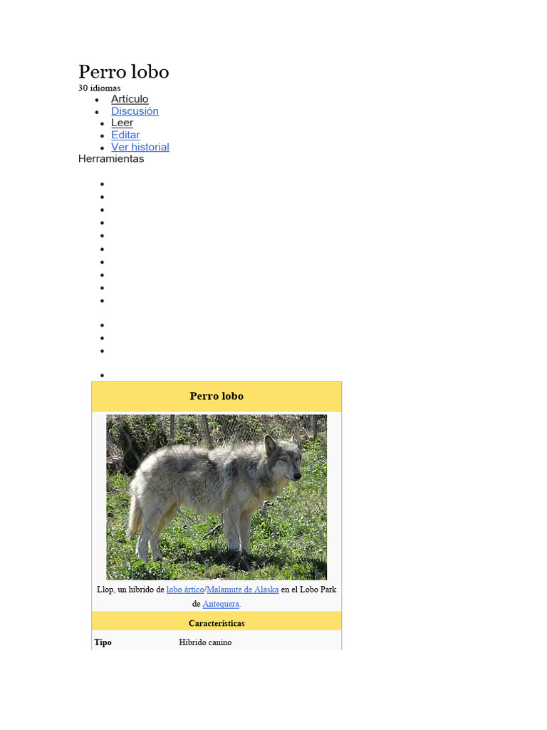 Perro Lobo | PDF