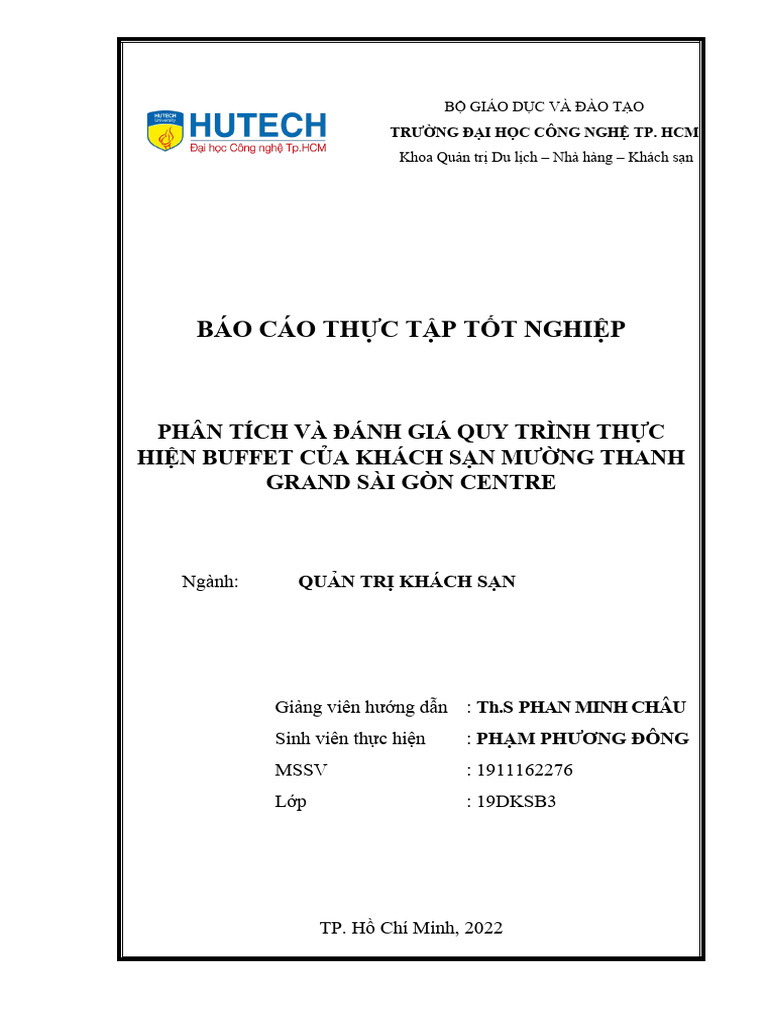 Báo Cáo Thực Tập Tốt Nghiệp | PDF
