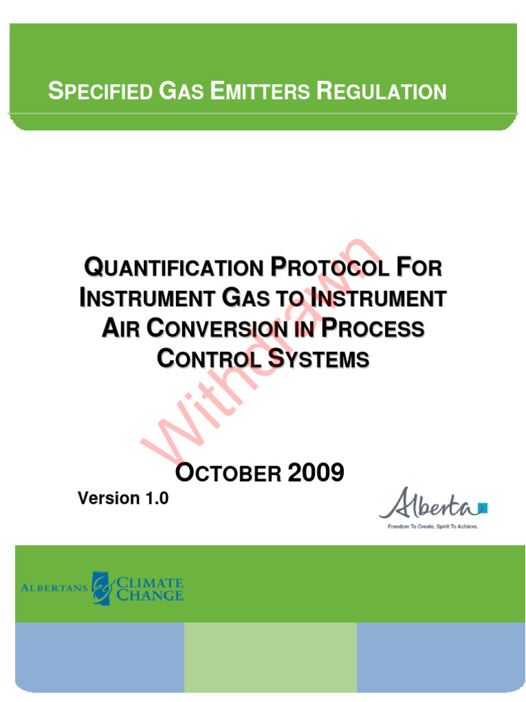 2009 10 Quantification Protocol Instrument Gas Conversion Instrument ...