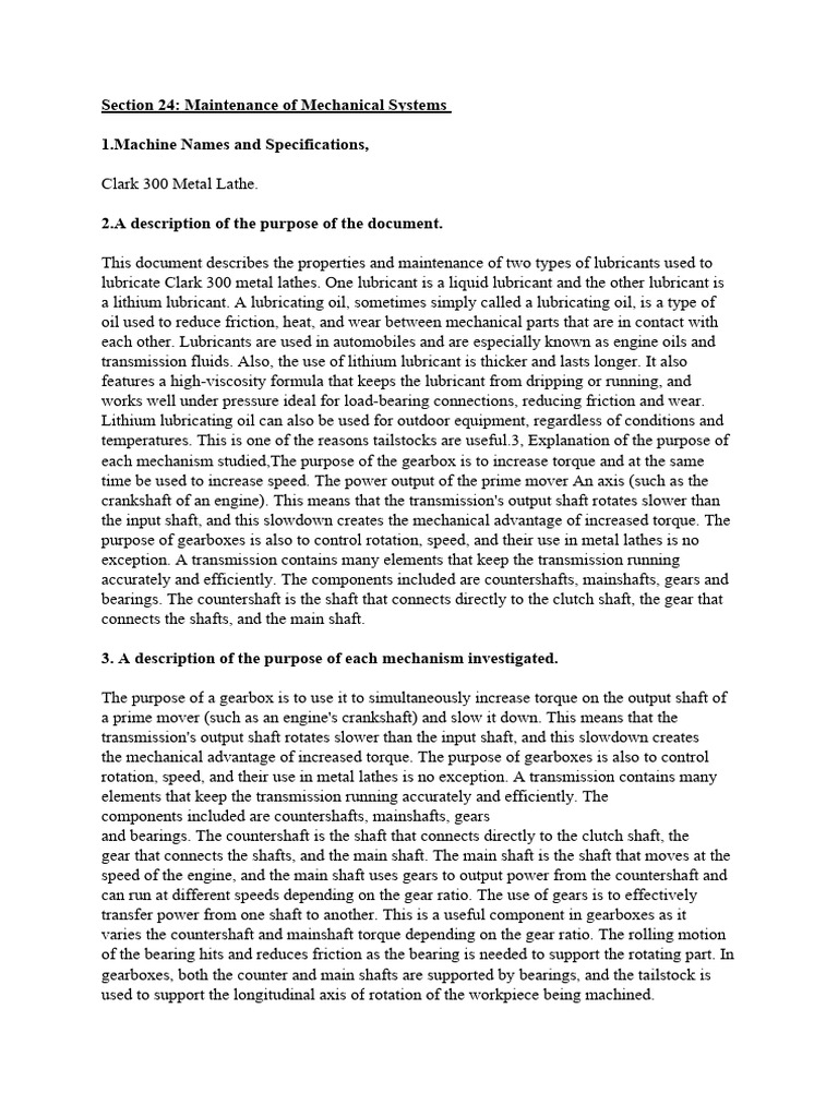 Unit 24 Assignment | Download Free PDF | Lubricant | Bearing (Mechanical) Unit 24 Assignment | Download Free PDF | Lubricant | Bearing (Mechanical)