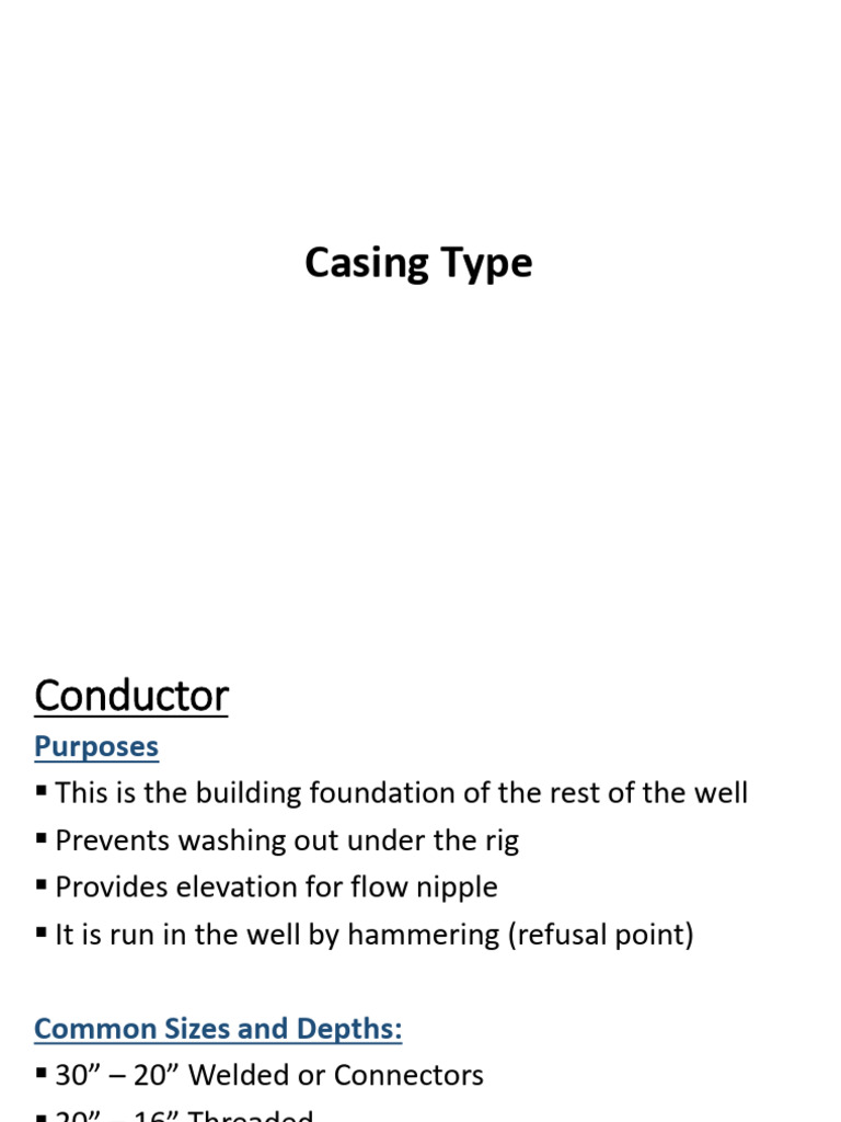 Casing Types | PDF