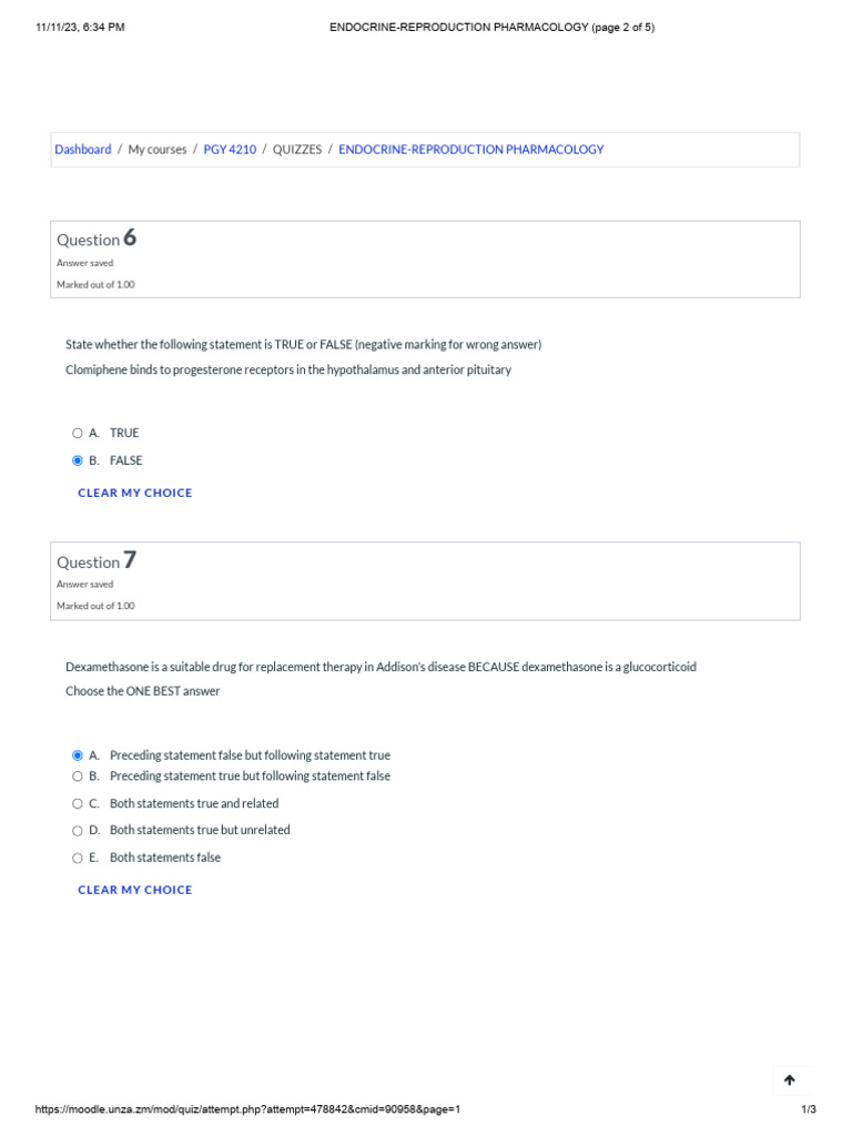 Endocrine Quiz | PDF | Hormone | Endocrine System