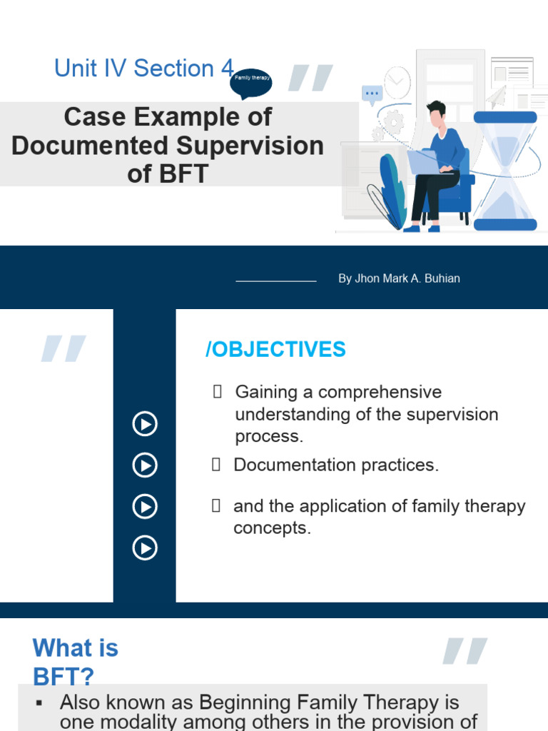 Unit 4 Sec 4 Case Example of Documented Supervision of BFT 1 | PDF ...