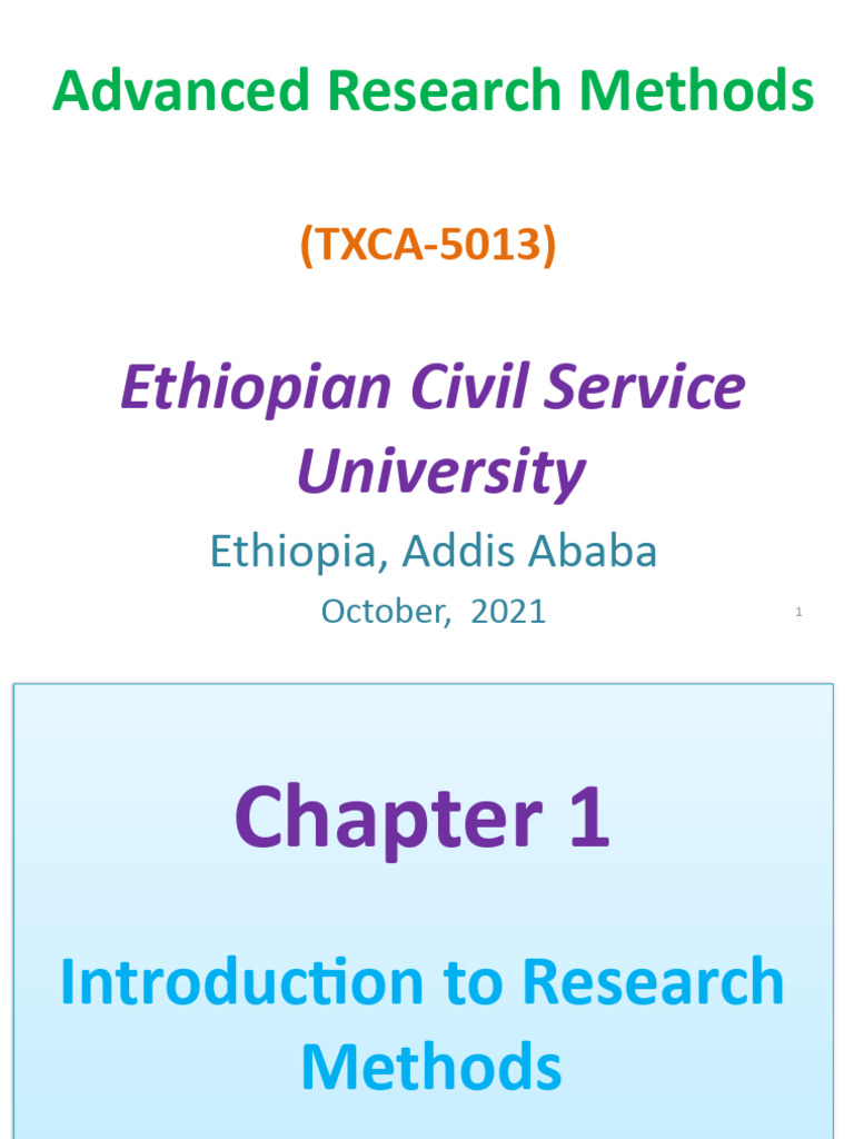 Chapter 1-Introduction To Research Methology Ver 2 | PDF | Methodology | Scientific Method