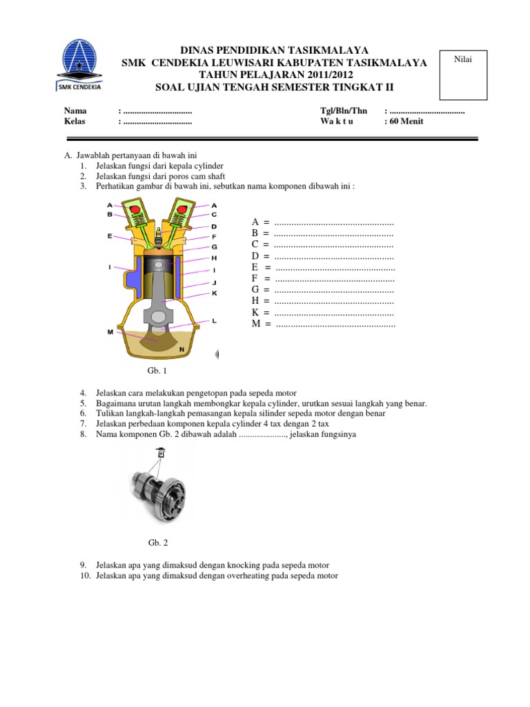 SOAL Komponen Engine | PDF