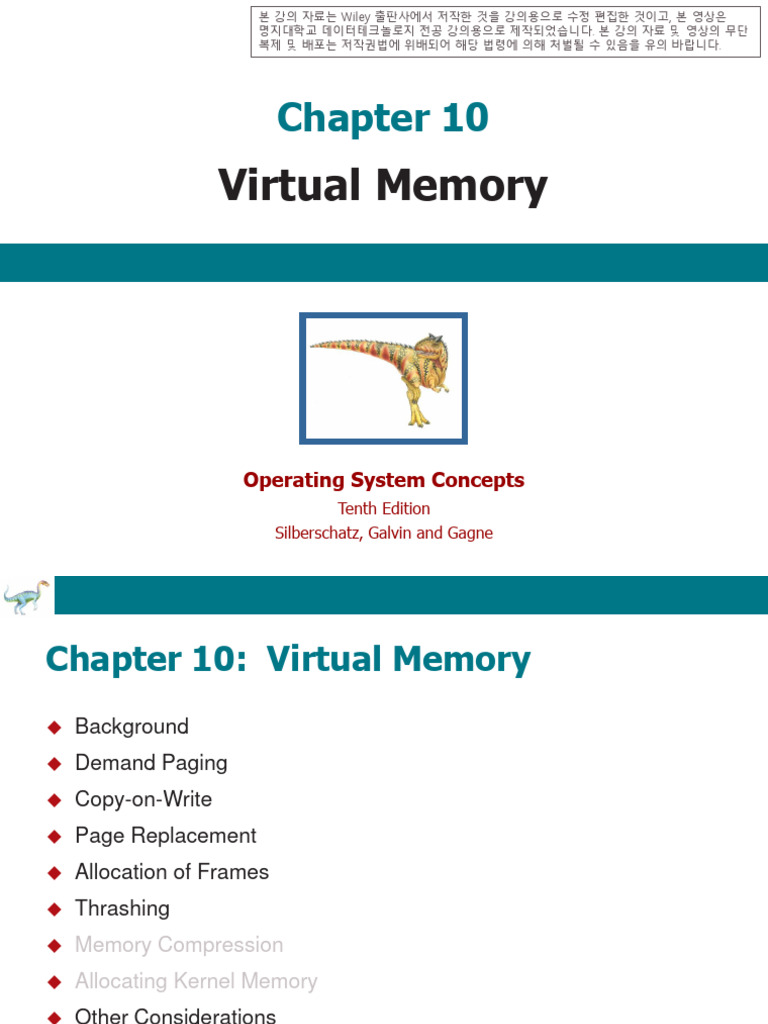 Ch10 Virtual Memory Pdf Operating System Computer Data Storage