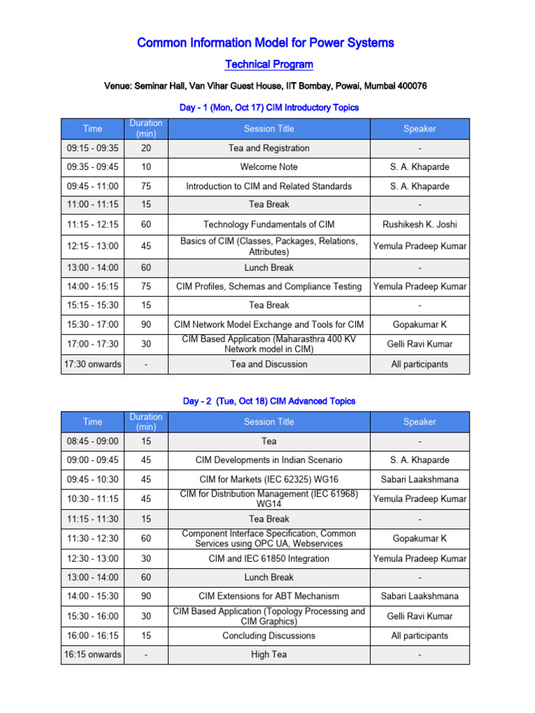 CIM Technical Program | PDF | Engineering | Mumbai