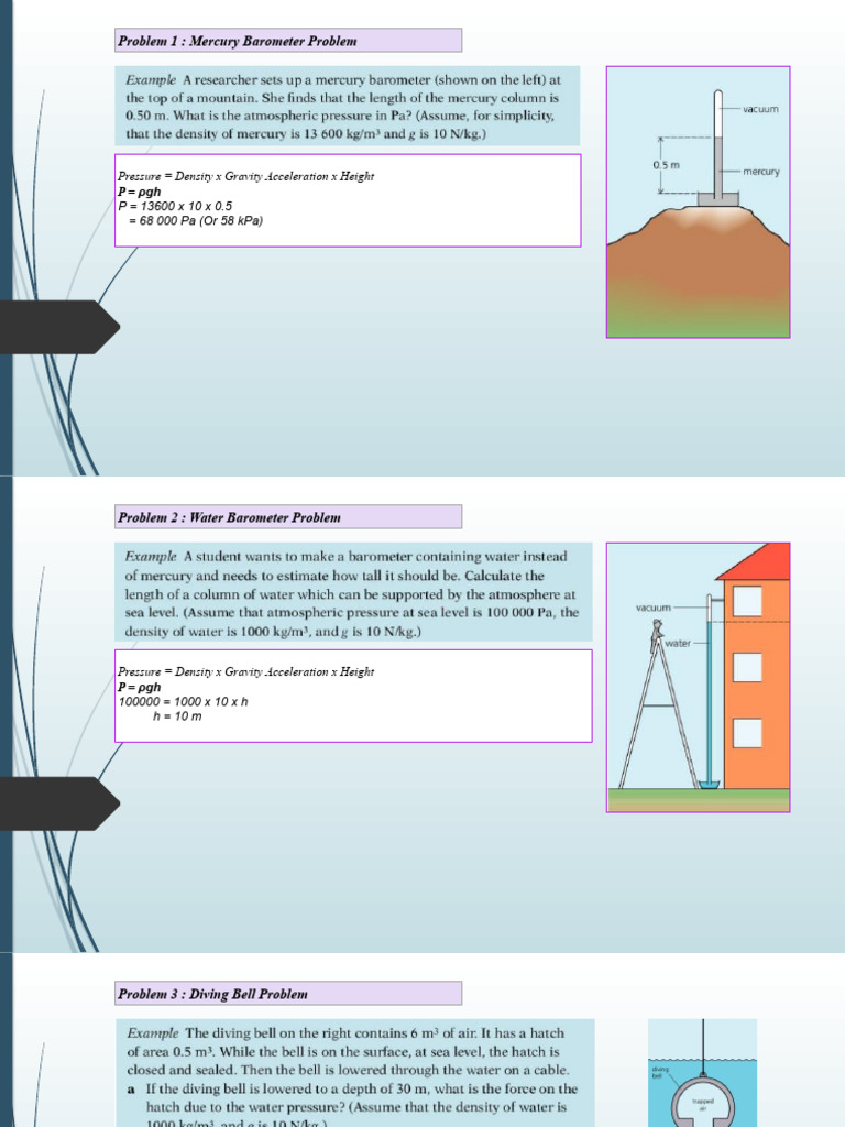 Unit 3.10 Pressure Problem | PDF