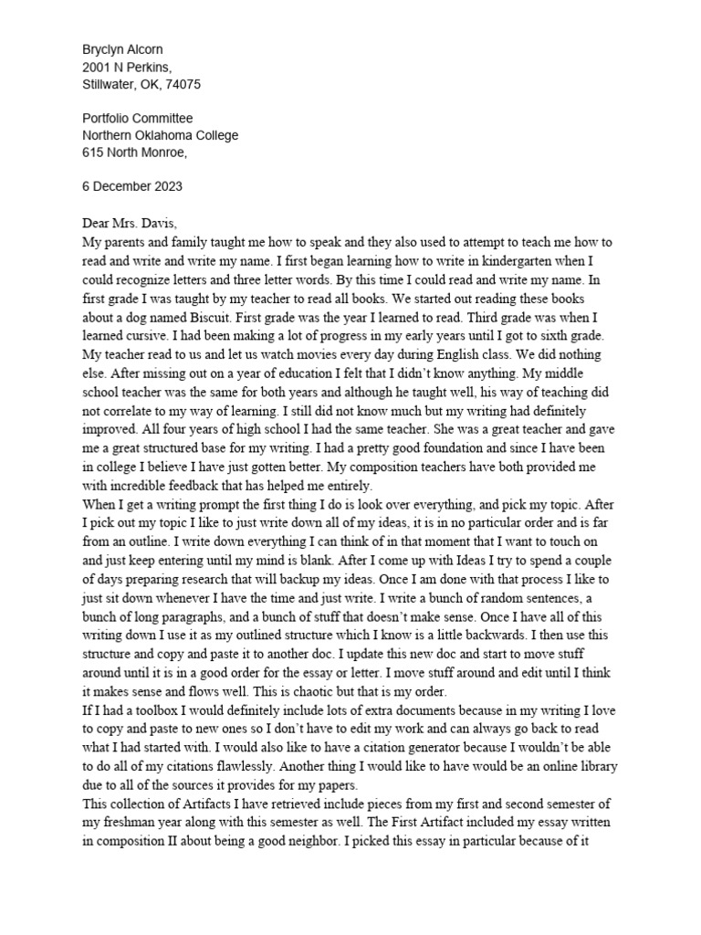 Davis Portfolio | Download Free PDF | Cognition