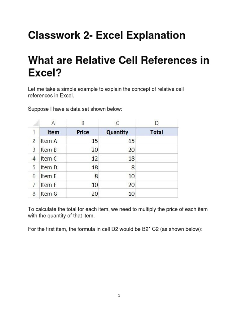 Cw 2 Excel Pdf