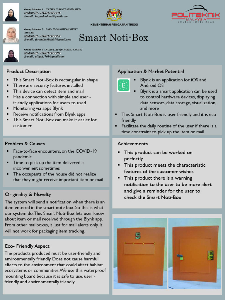 Poster Smart Noti-Box Project | PDF | Mobile App | Ios