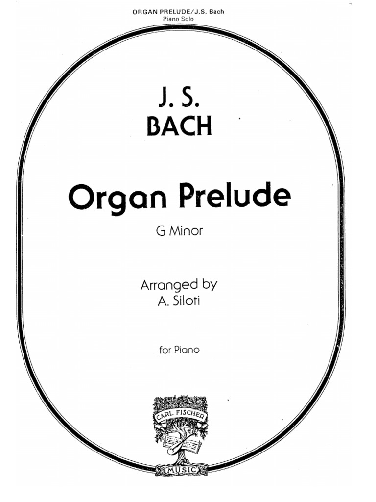 Bach-Siloti Organ Prelude GM | PDF