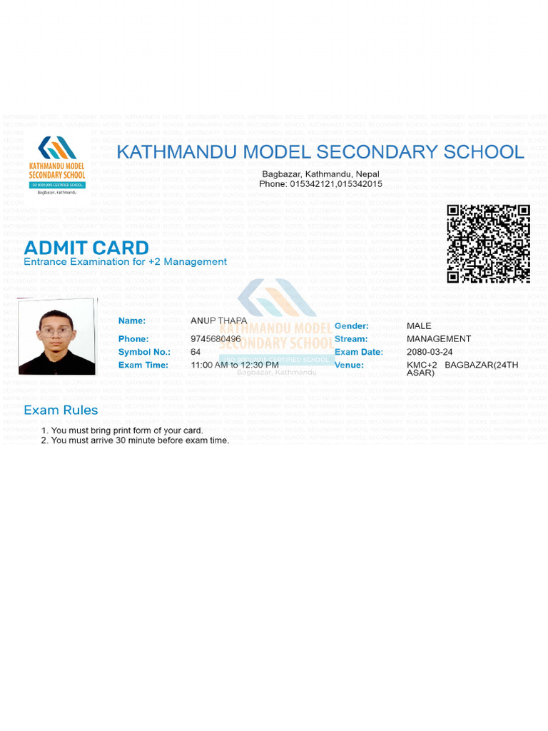 Admitcard of KMC | PDF