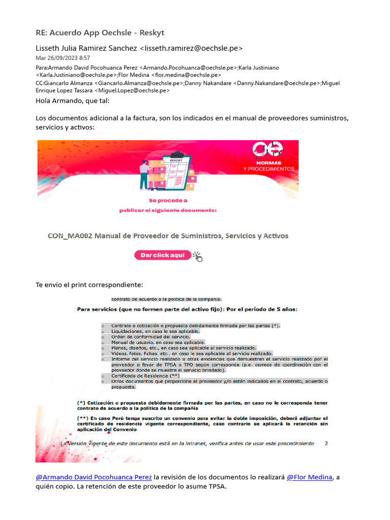 Documentación Acuerdo Oechsle-Reskyt | PDF | Aplicación movil | Comercio electrónico