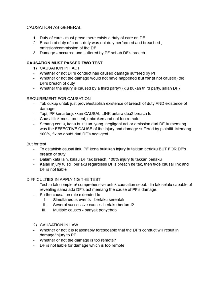 Tort Cases | PDF | Negligence | Causation (Law)