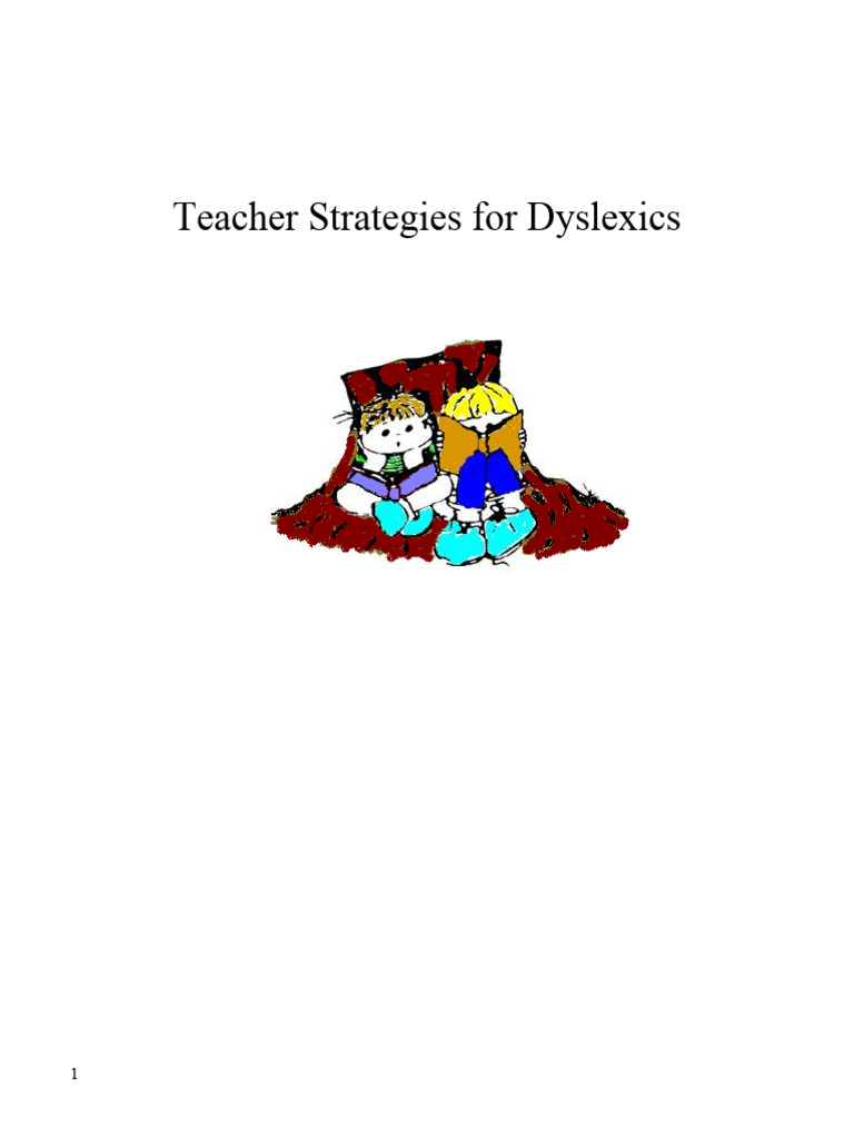 Dyslexia Handbook Teacher Strategies | PDF | Dyslexia | Homework