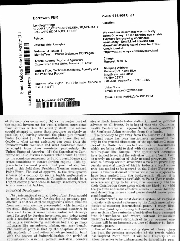 Kotok - Forestry and The Point Four Program | PDF | Brazil | Forests