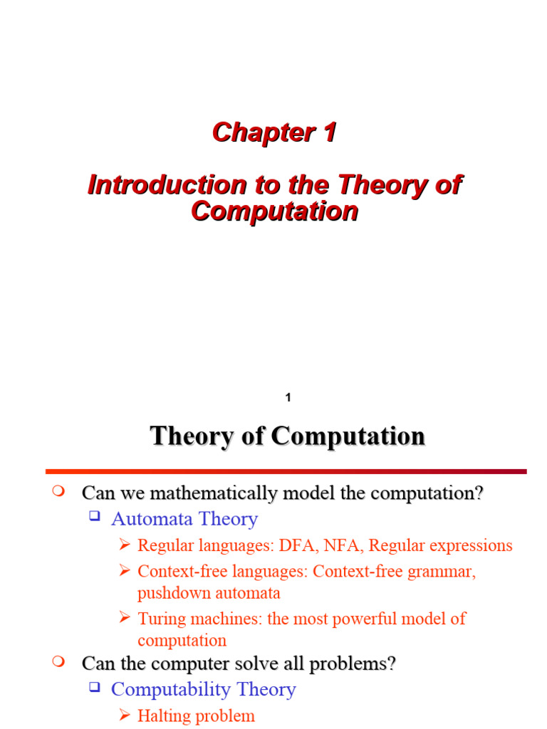 CH 1 | PDF | Theoretical Computer Science | Logic