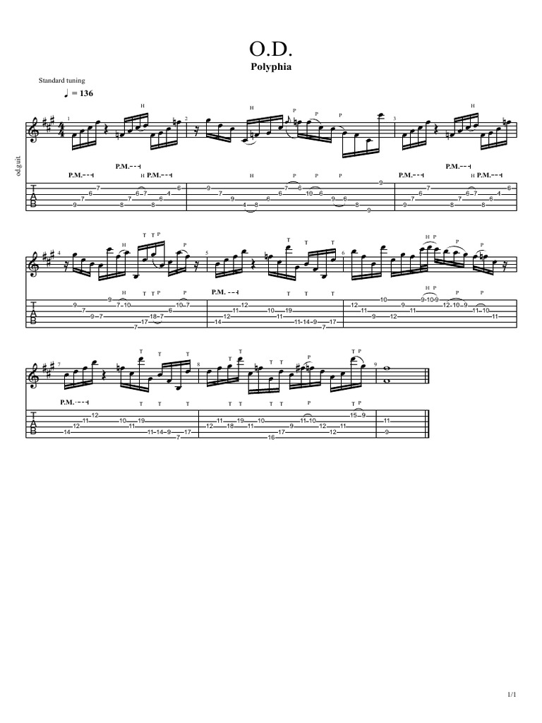 Polyphia O.D. Guitar Tabs | PDF