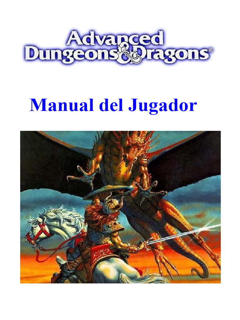 AD&D 2.0 Manual Del Jugador | PDF