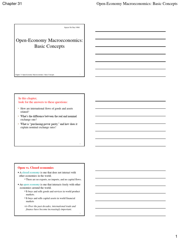 SV C31 Open Economy Macroeconomics Basic Concepts | PDF | Balance Of Trade | Exports