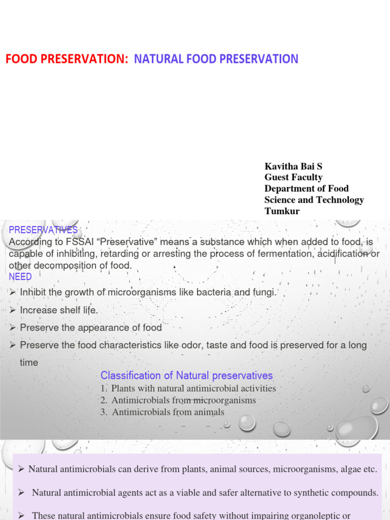 Natural Preservatives | PDF | Antimicrobial | Food Preservation