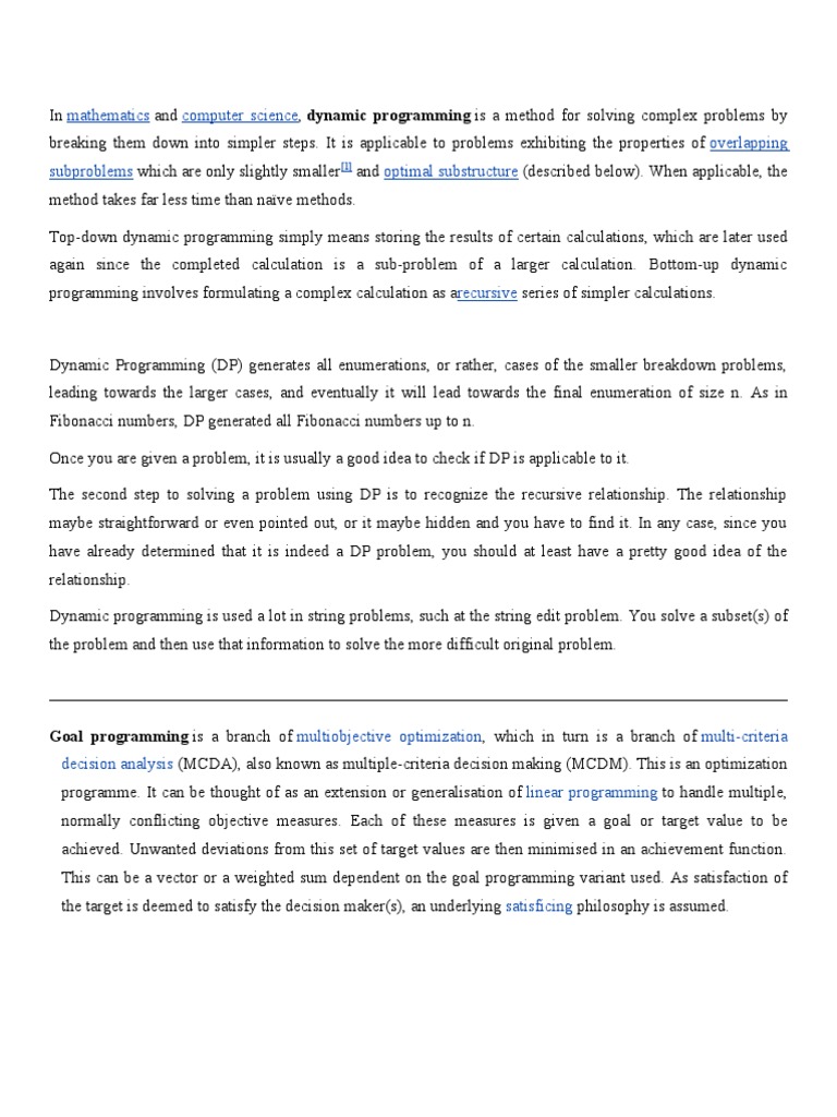 Quantitative Techniques - Theory | PDF | Dynamic Programming ...