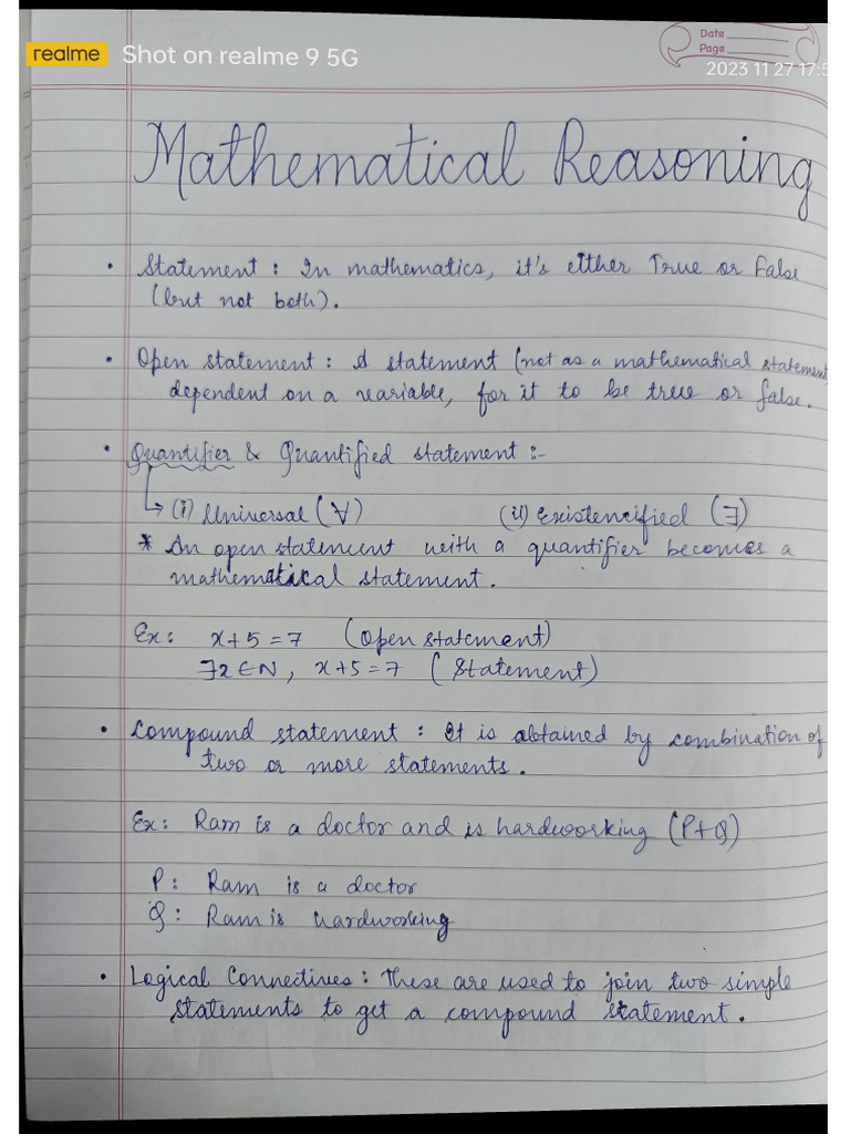 Mathematical Reasoning | PDF