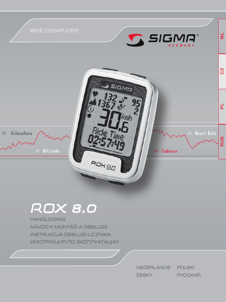 Manuál Sigma ROX 8.0 | PDF