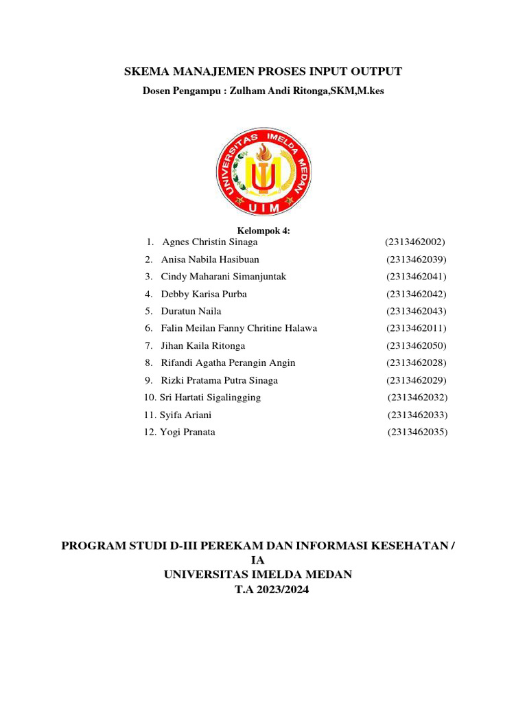 Skema Manajemen Input Output | PDF