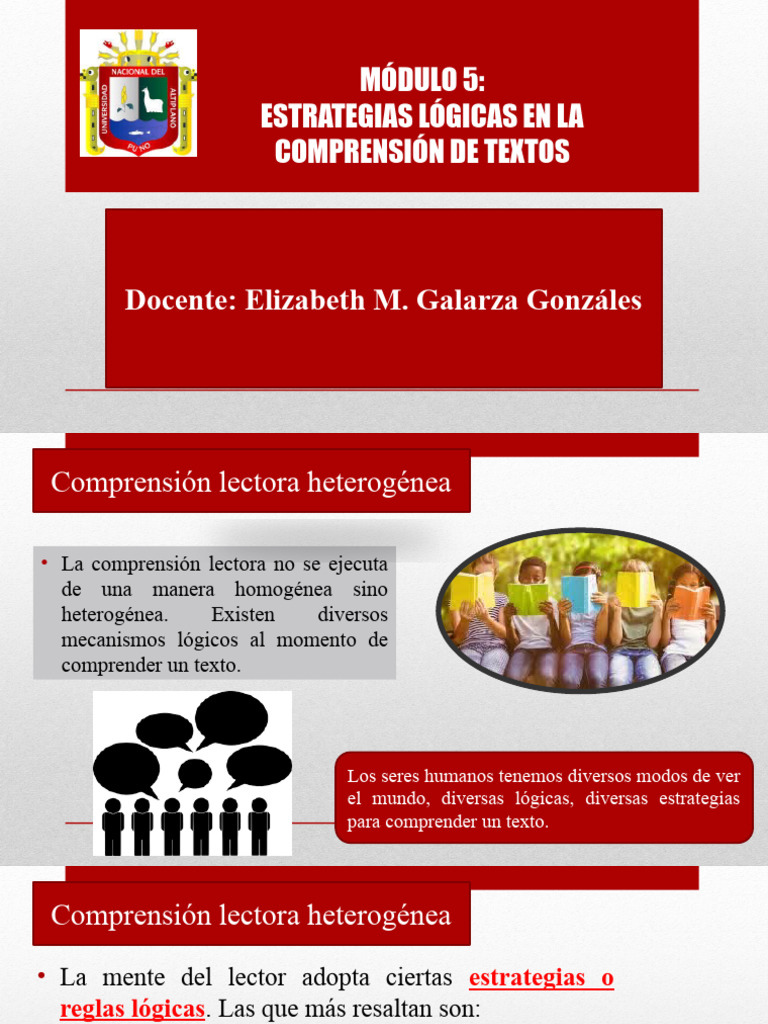 Módulo 5 Estrategias Lógicas en La Comprensión de Textos | PDF ...