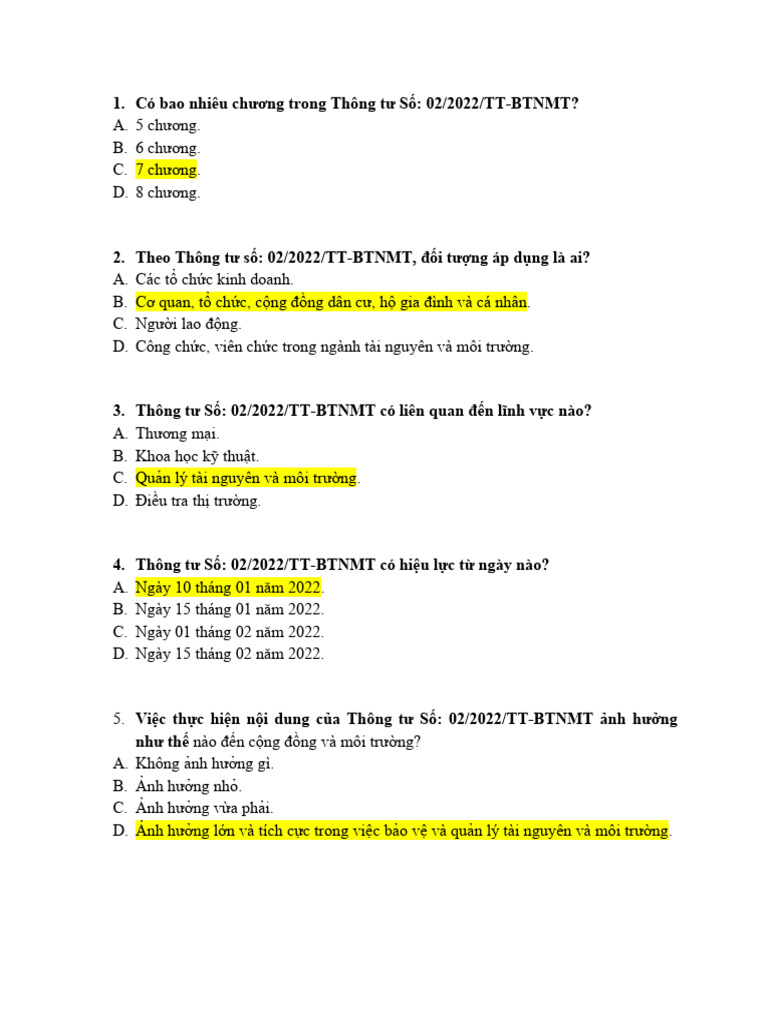2 Nghi định số NĐ 08-2022 - NĐ-CP và thông tư số 02-2022 - TT-BTNMT | PDF