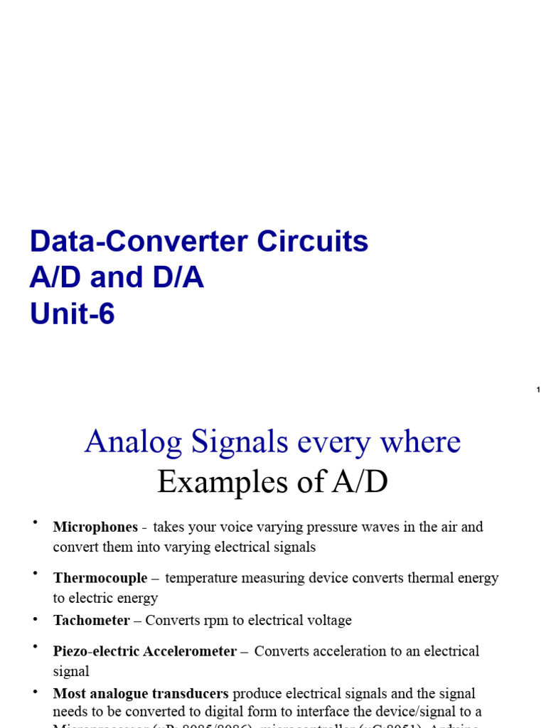 ADC and DAC - Edited | PDF | Analog To Digital Converter | Analogue ...