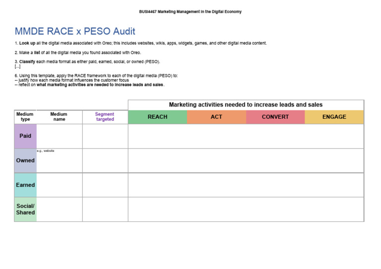 Mmde Race X Peso Audit - Seminar 2 Oreo | PDF