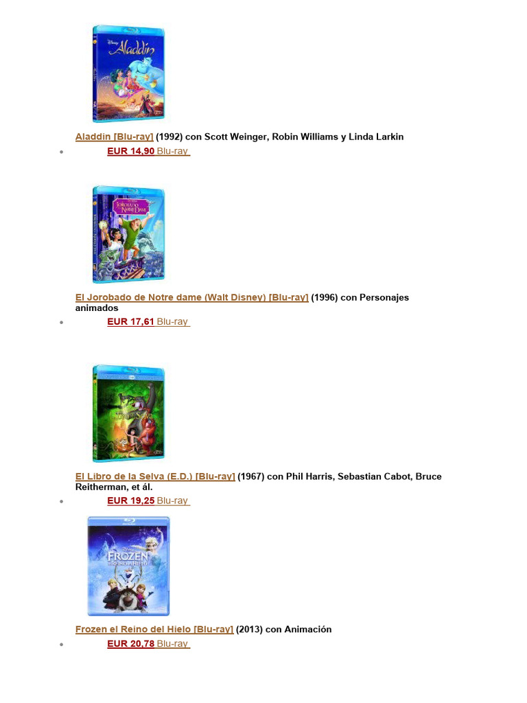 Colección Blu-ray de Clásicos Disney | PDF