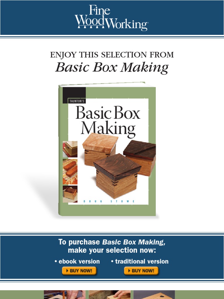 Basic Box Making | PDF | Wood | Woodworking