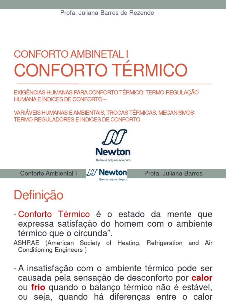 Conforto Térmico: Fatores e Variáveis | PDF | Calor | Ambiente natural