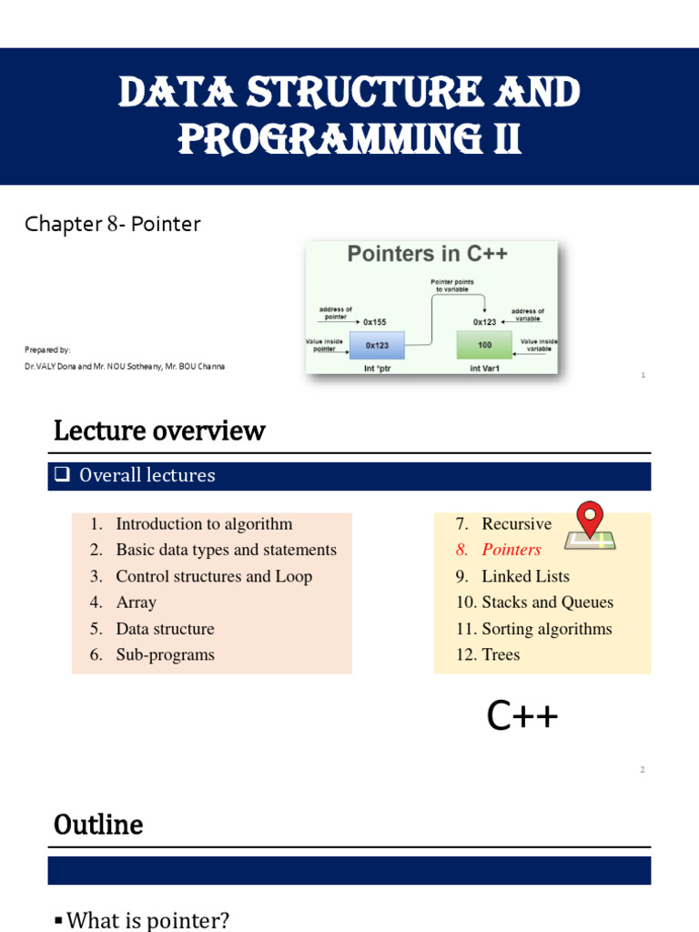 Chapter 8-Pointer | PDF | Pointer (Computer Programming) | Variable (Computer Science)
